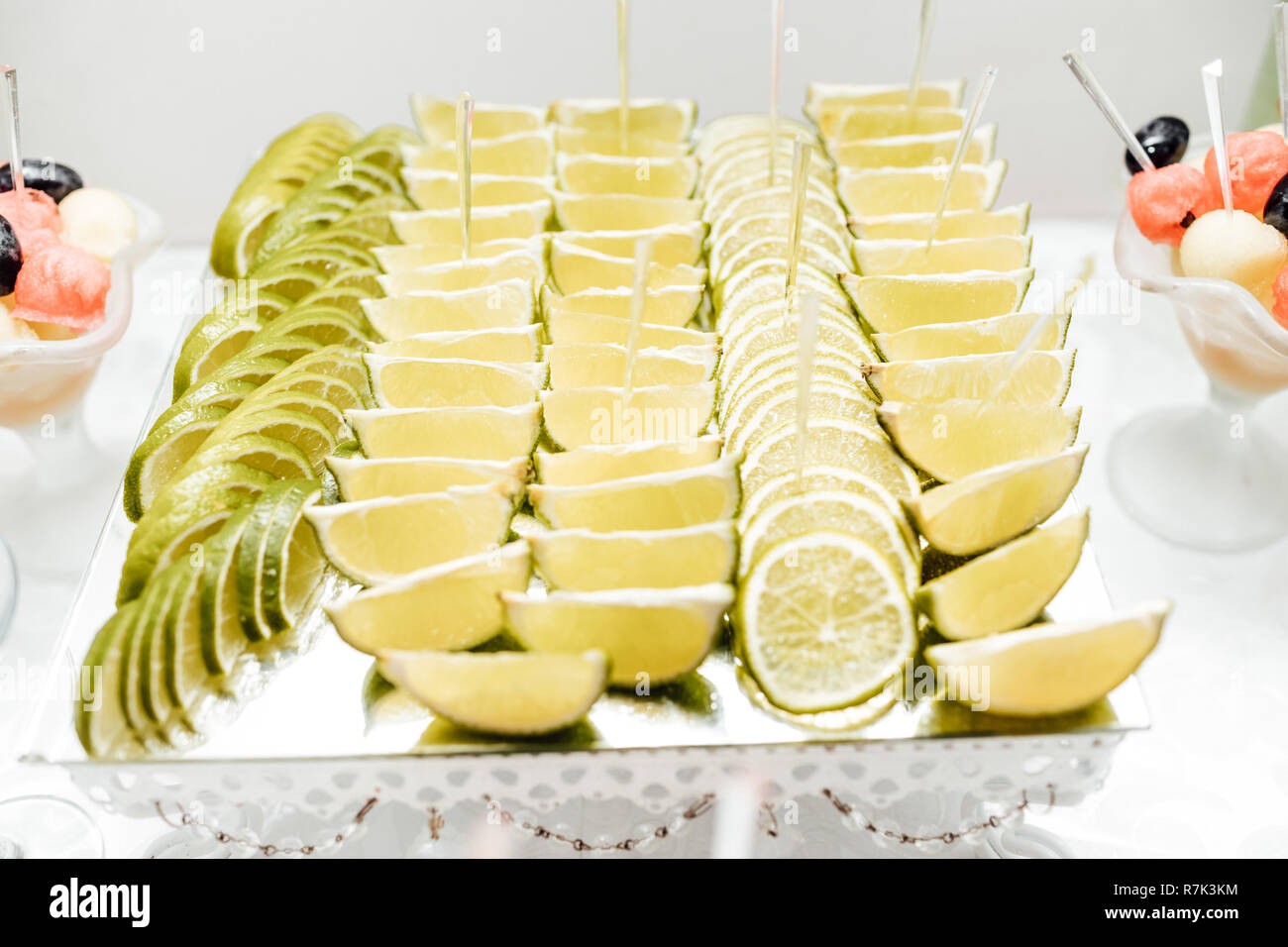 Luxury wedding catering. Delicious candy bar at wedding recepti Stock ...