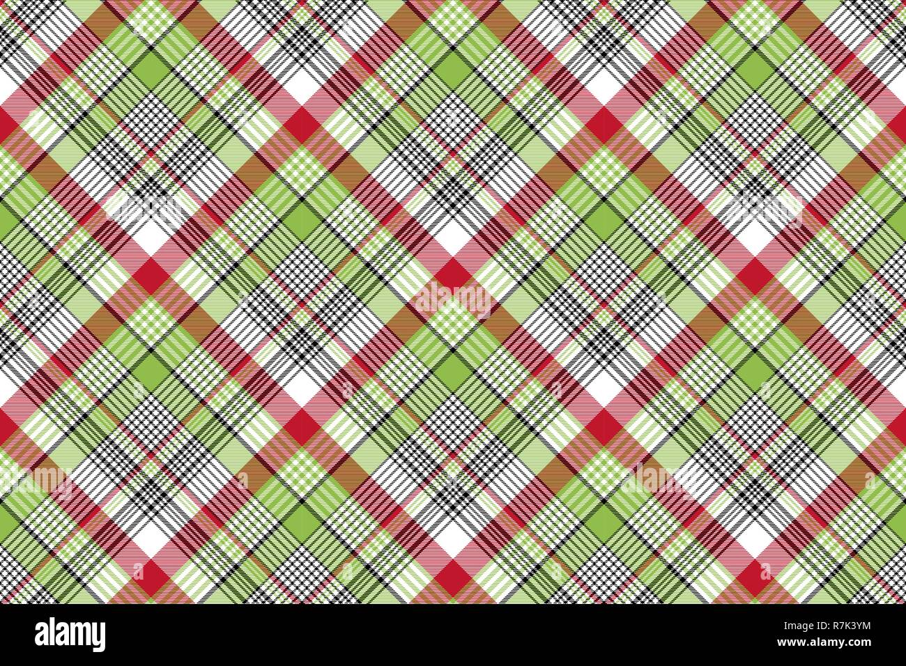 Green And Red Plaid Background