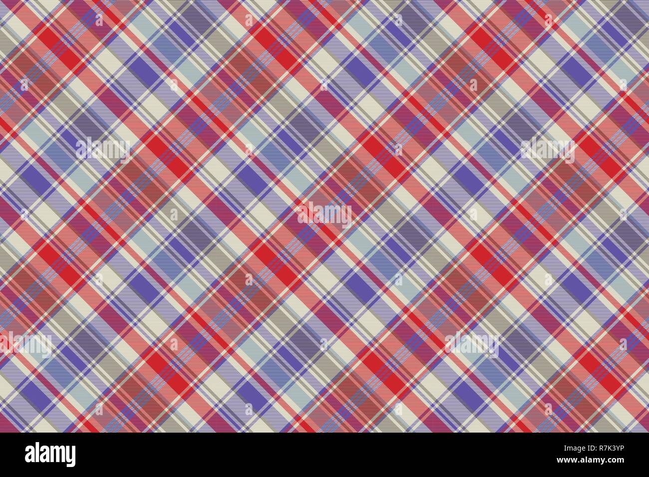 Tartan plaid pattern in red and blue. Print fabric texture seamless ...