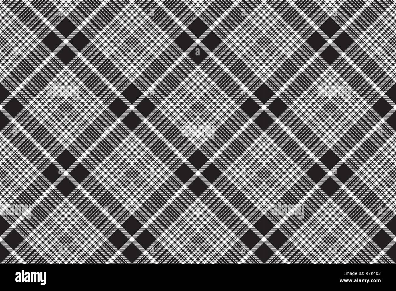 Tartan plaid pattern in black and white. Print fabric texture seamless ...