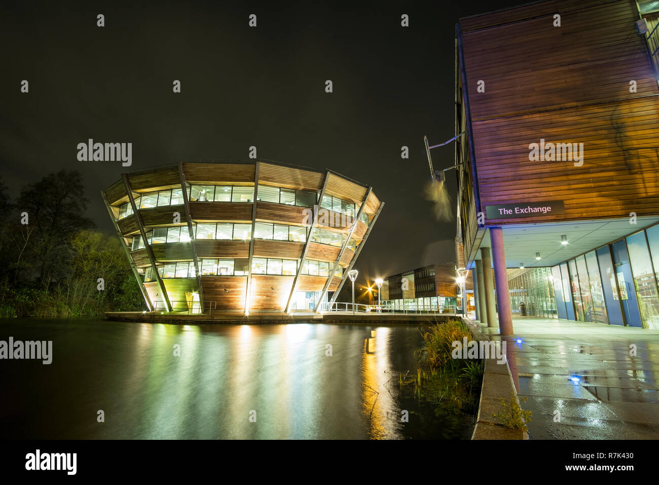 Futuristic inverted building design at the University of Nottingham ...