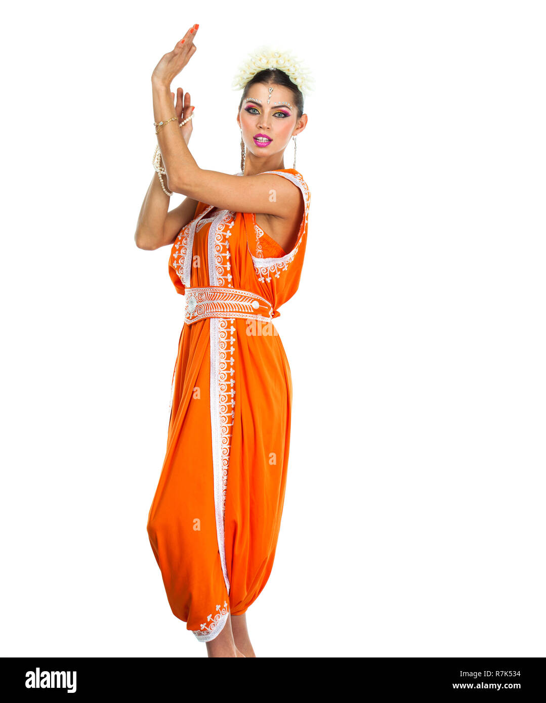 Girl with sari Cut Out Stock Images & Pictures - Alamy