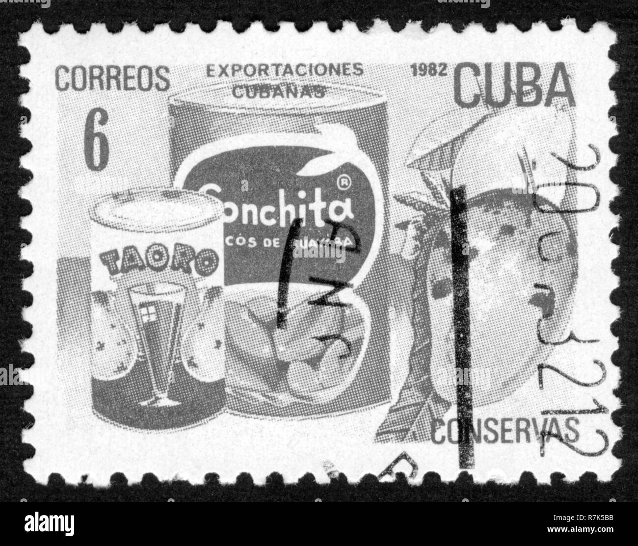 Cuba stamps Black and White Stock Photos & Images - Alamy