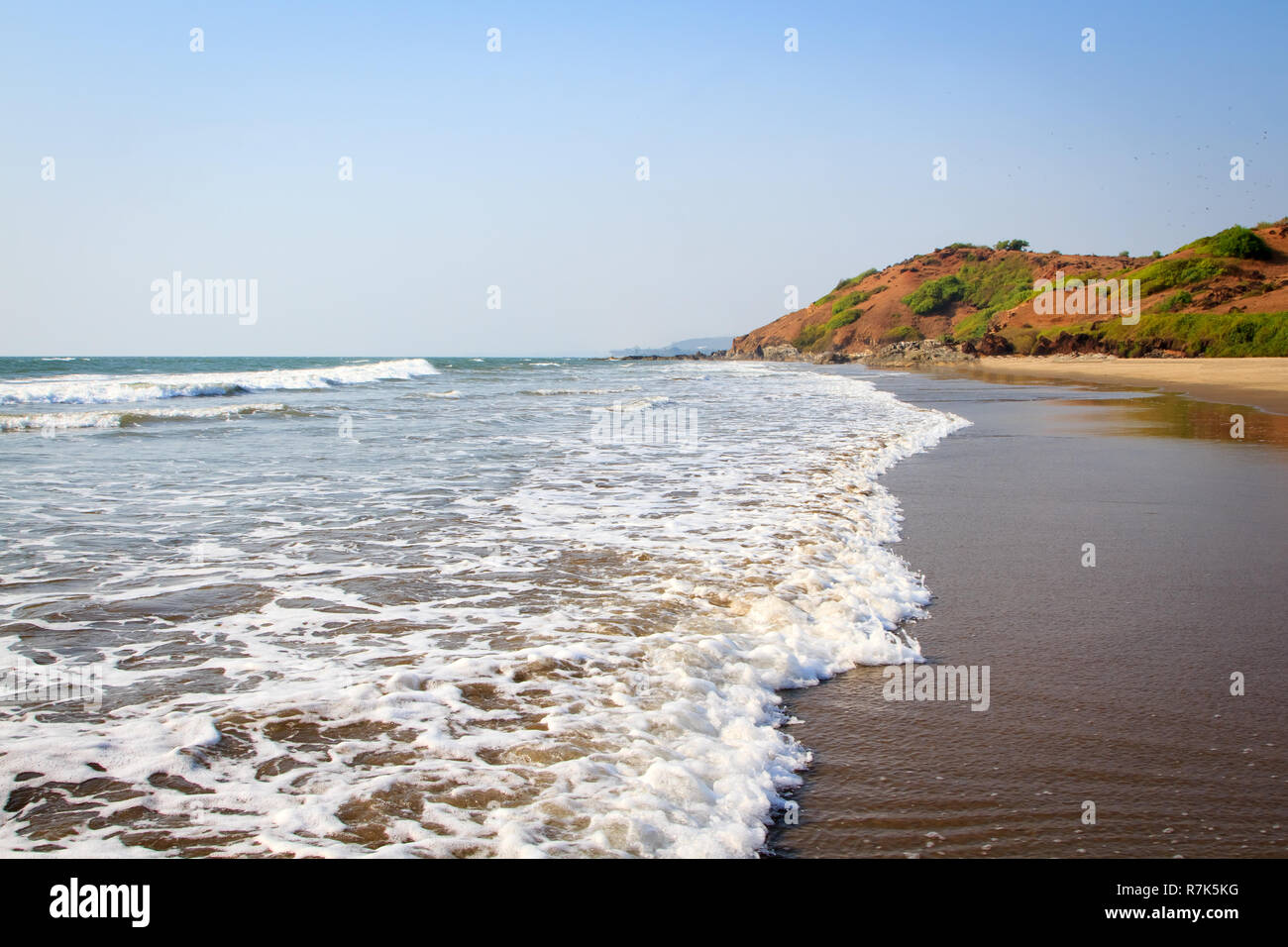 view on ocean coast. Beautiful shores of the Indian ocean Stock Photo ...