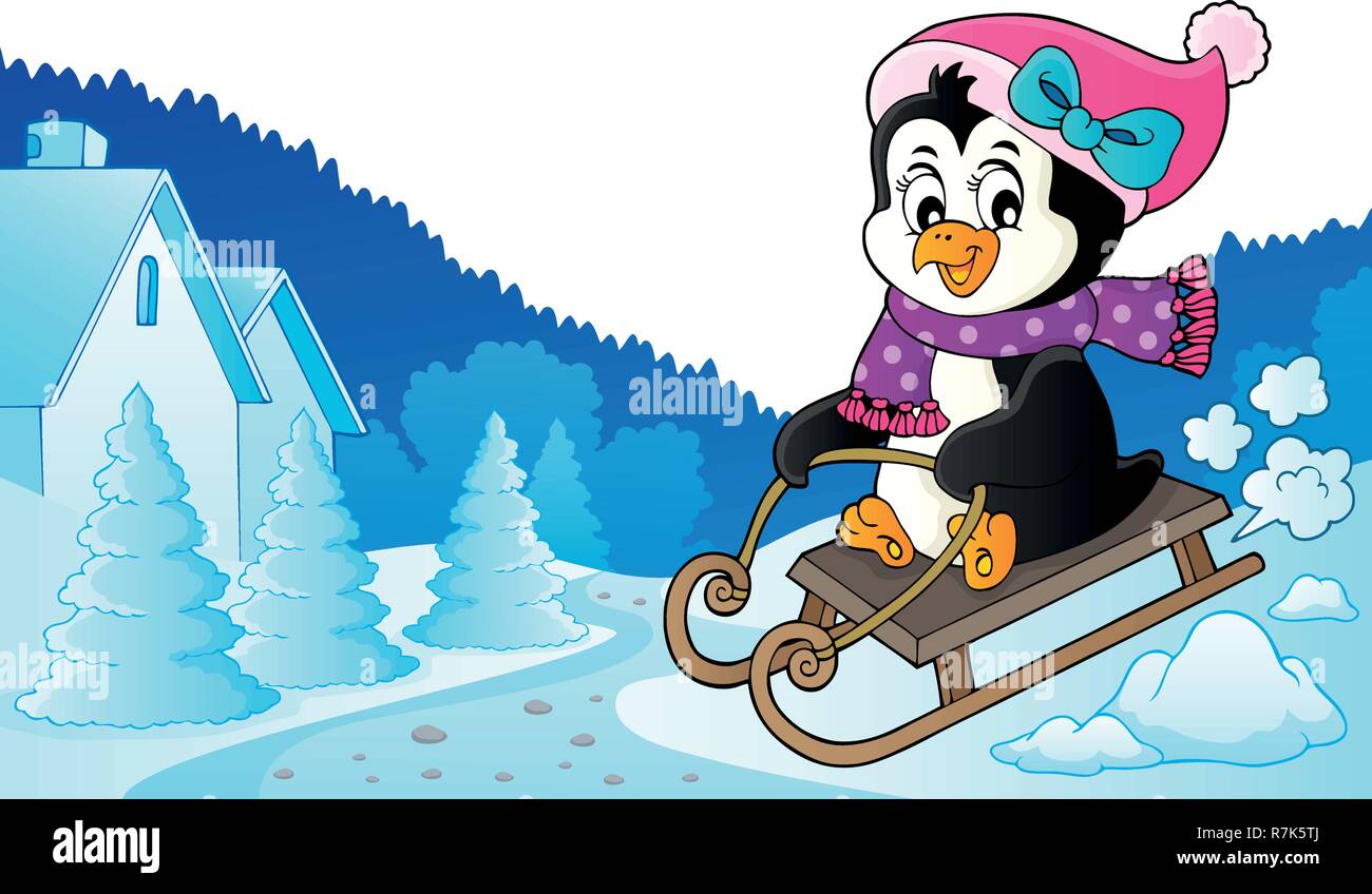 Penguin sledding hi-res stock photography and images - Alamy