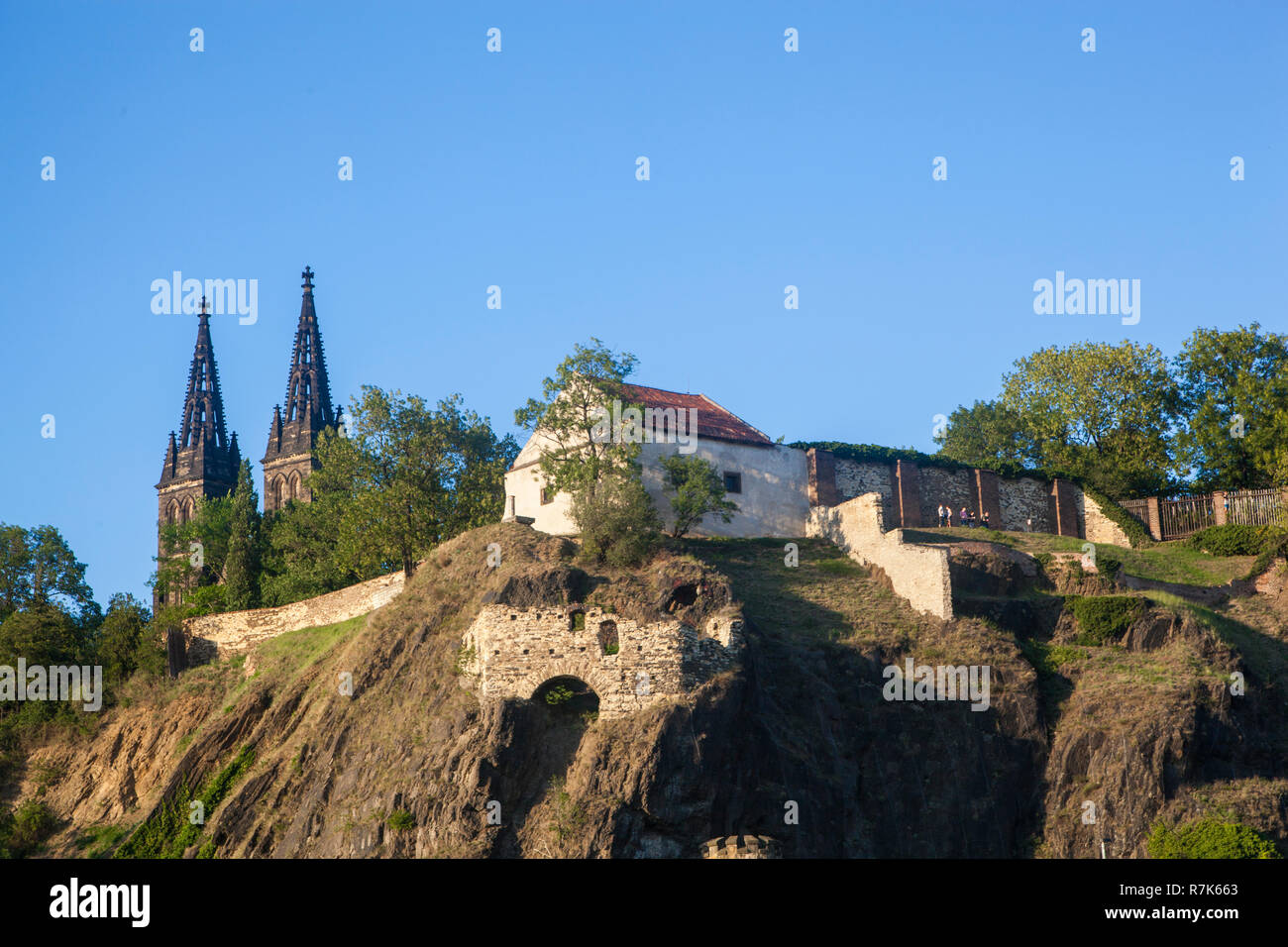 Prague, Czech Republic - July 14 2018: Remains of the fort called ...