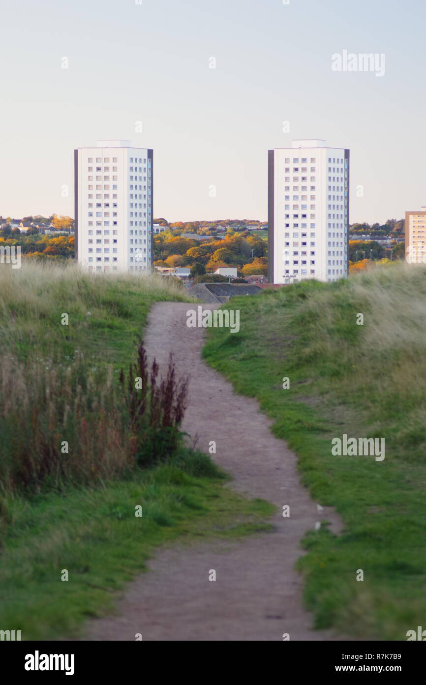 20th Century Public Housing Tower Blocks of Seaton Crescent. Aberdeen ...