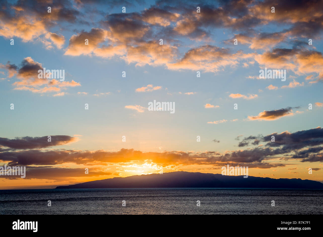 Canary islands sunset Stock Photo - Alamy