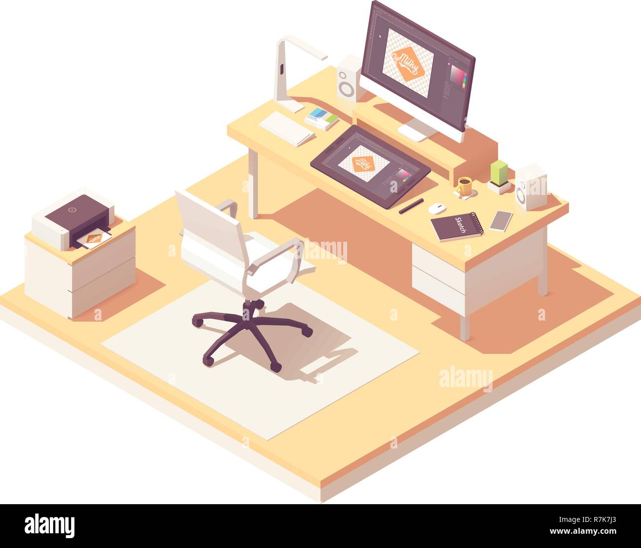 3d artist workplace hi-res stock photography and images - Alamy