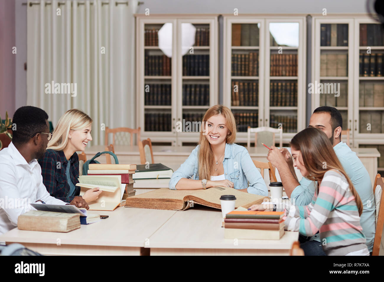 Classmate Classroom Sharing International Friend Concept Stock Photo ...