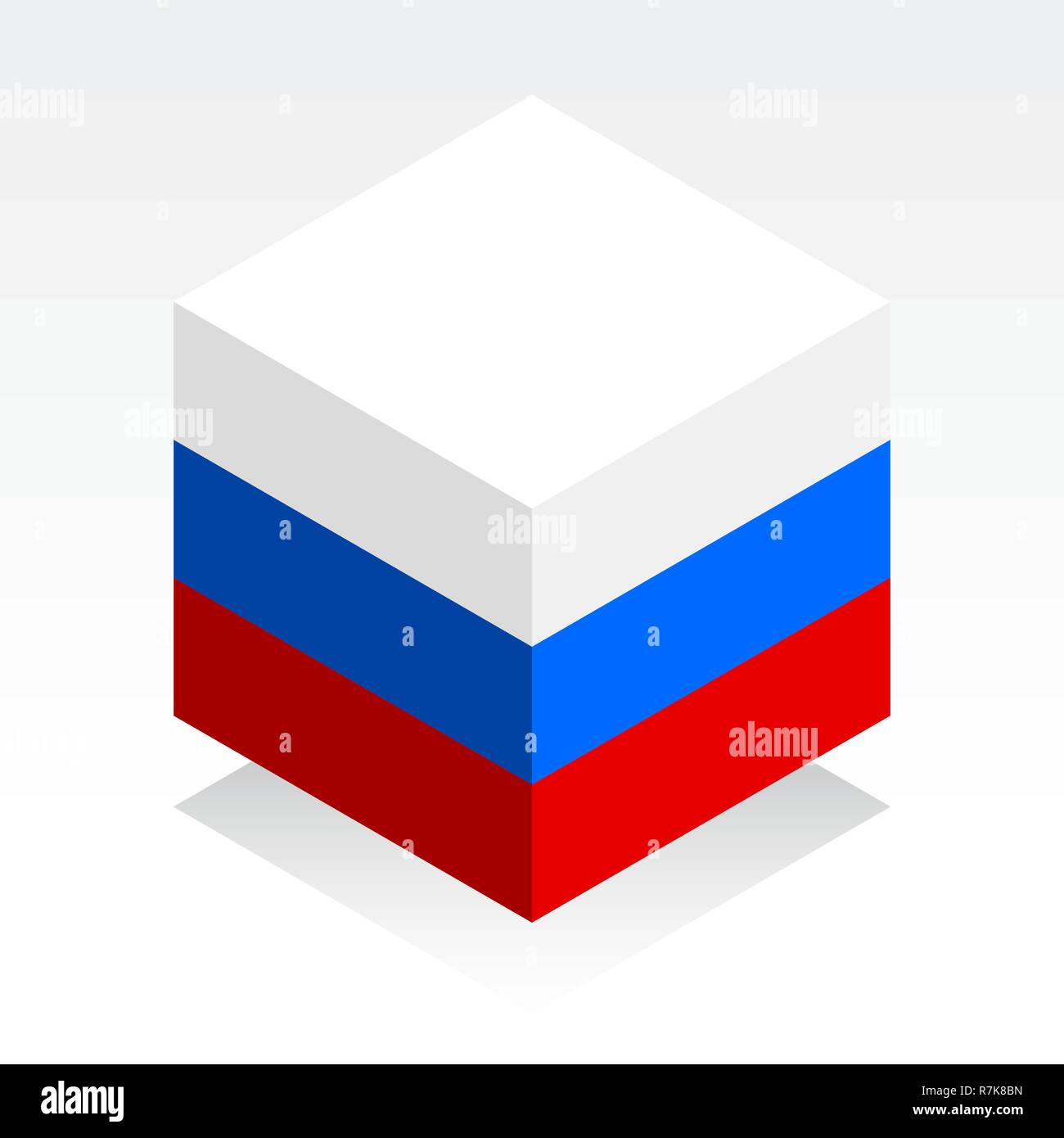 Russian flag. Vector image of Russian Federation flag on white ...