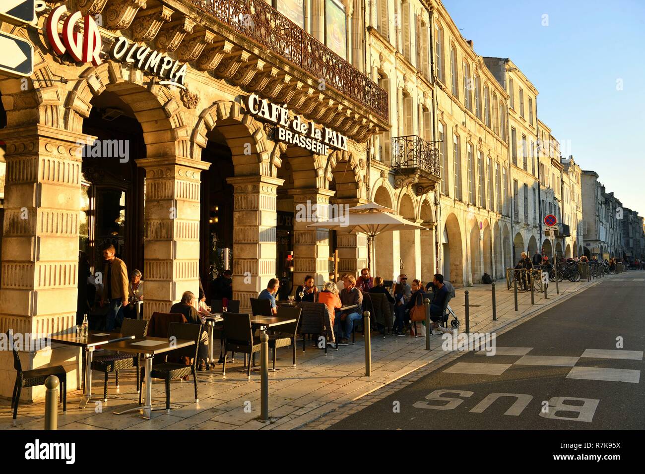 France, Charente-Maritime, La Rochelle, the café de la Paix created in ...