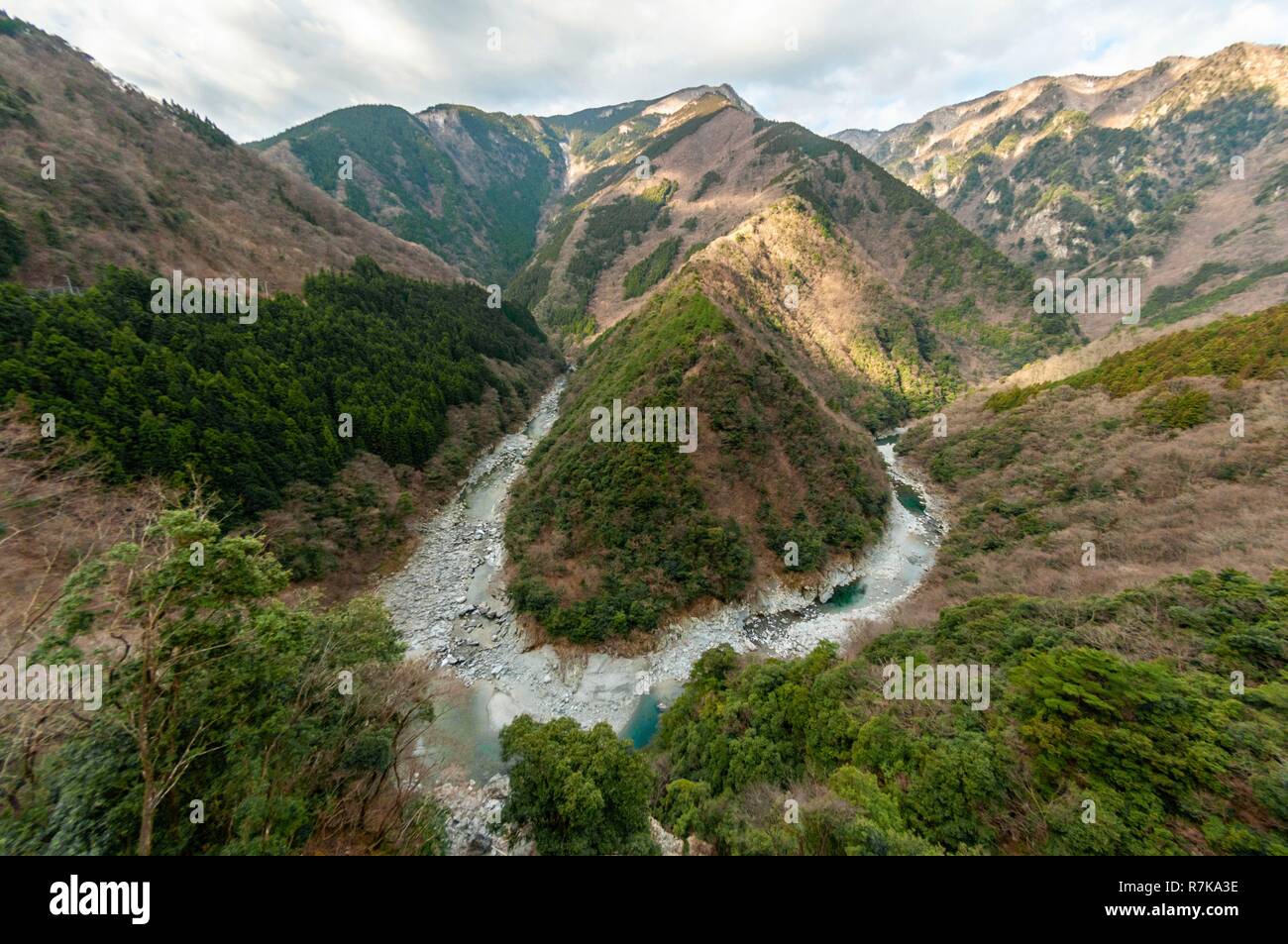 Japan, Shikoku island, Tokushima Prefecture, Hinoji Valley Stock Photo ...