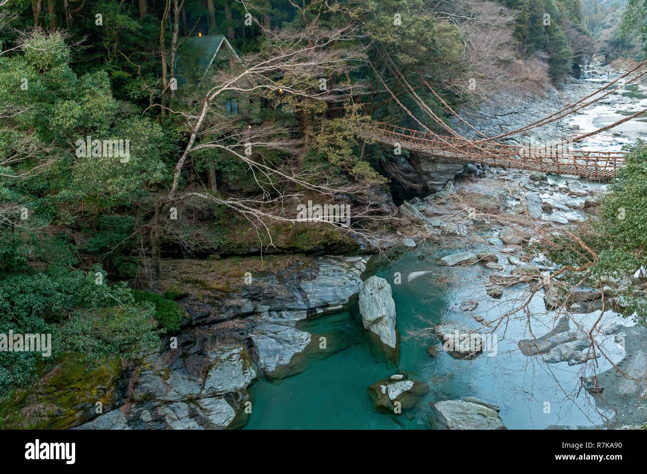 Japan, Shikoku island, Tokushima prefecture, Iya river, Iya no ...