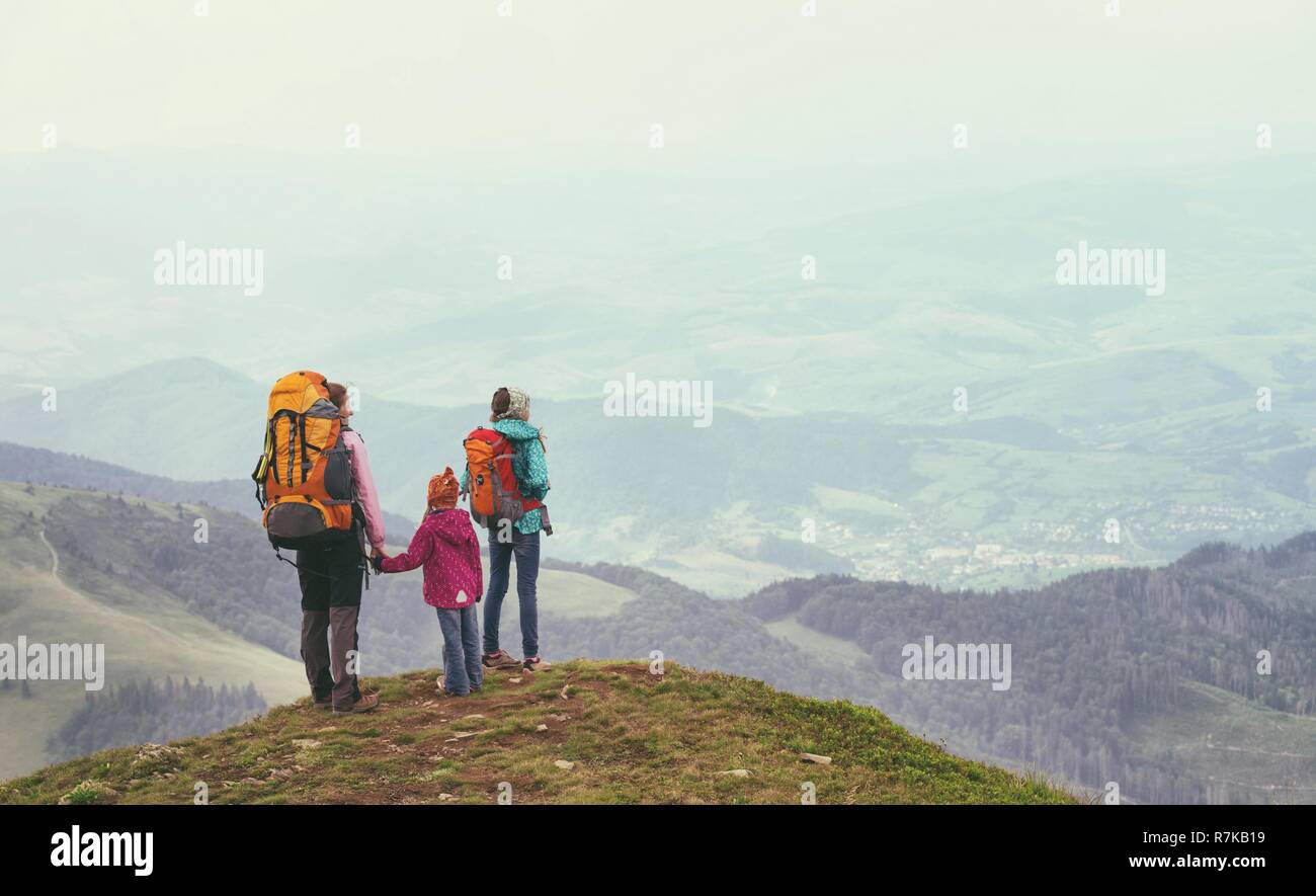 tourist girls and mountain views Stock Photo - Alamy
