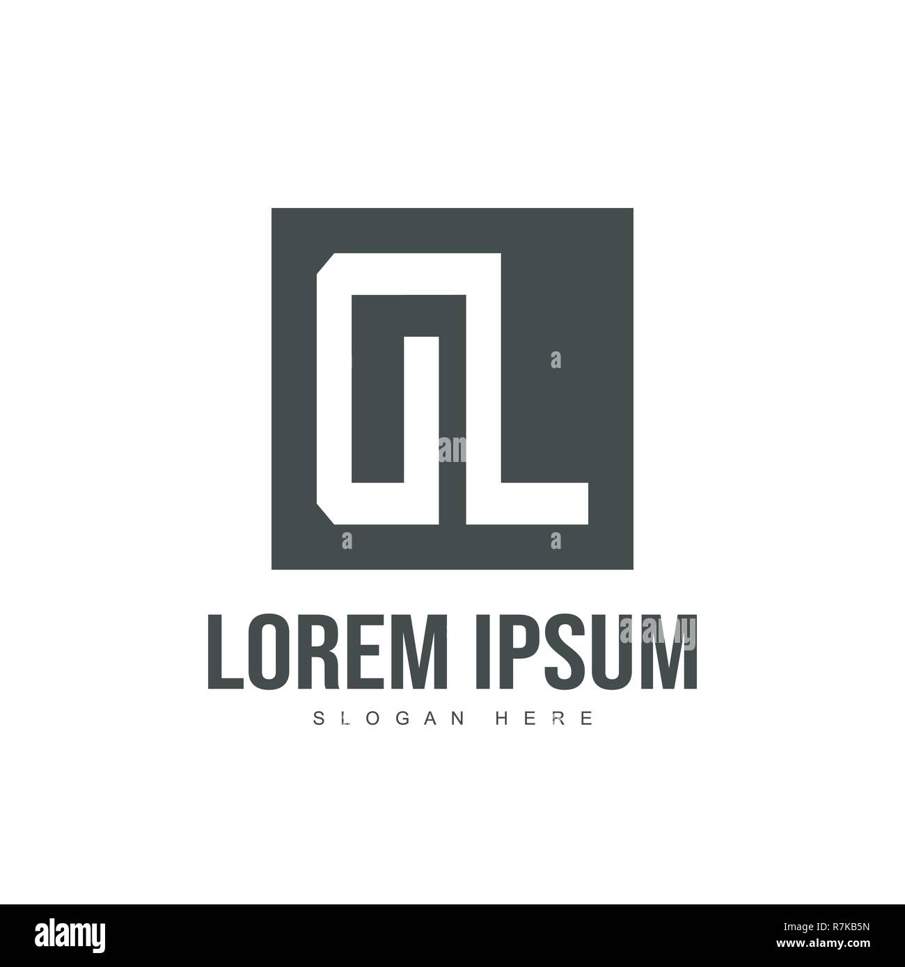 Initial letter logo design. Minimalist letter logo template design ...