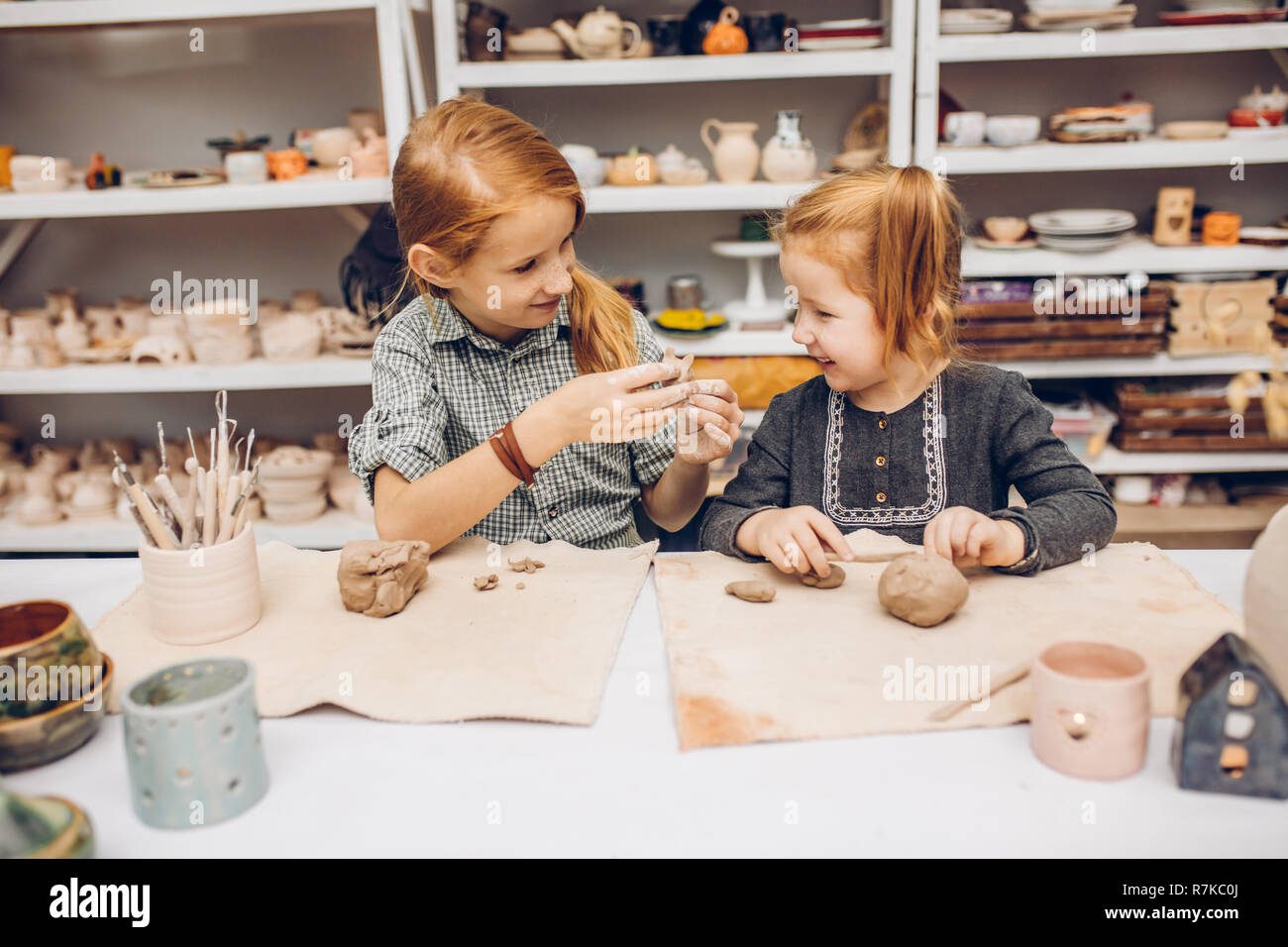 clay art projects, clay modelling Stock Photo - Alamy