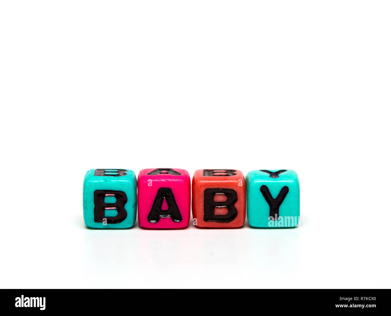 baby - word made from multicolored child toy cubes with letters Stock ...