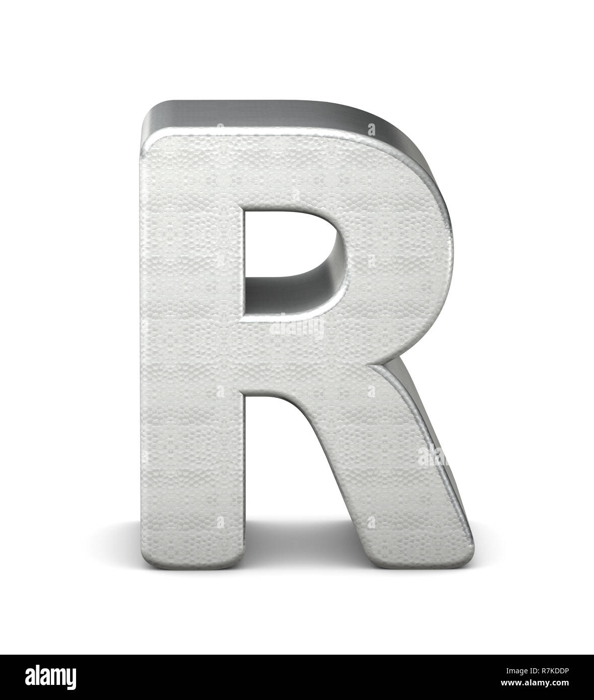 R letter silver 3d rendering Stock Photo - Alamy