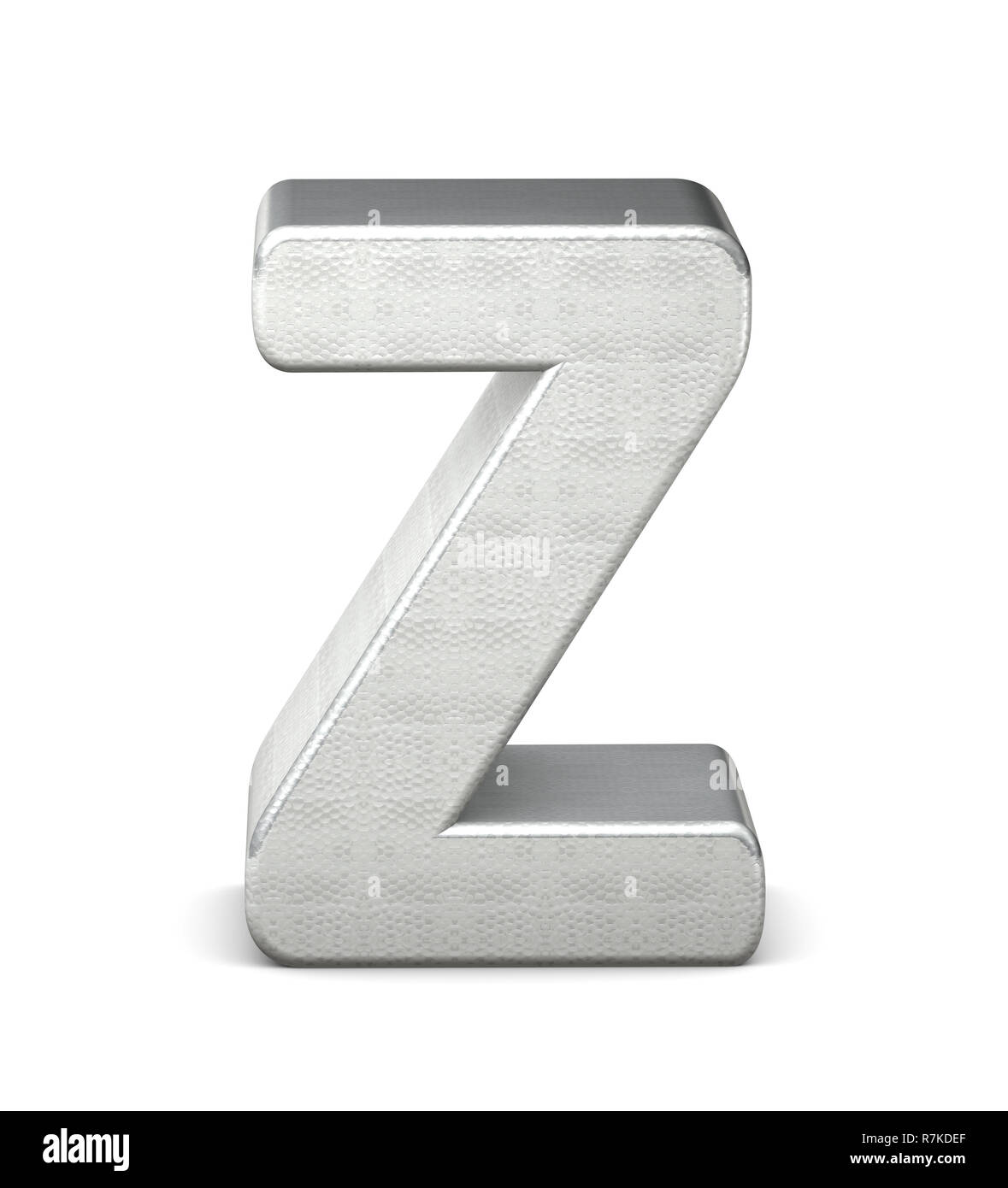 Z letter silver 3d rendering Stock Photo - Alamy