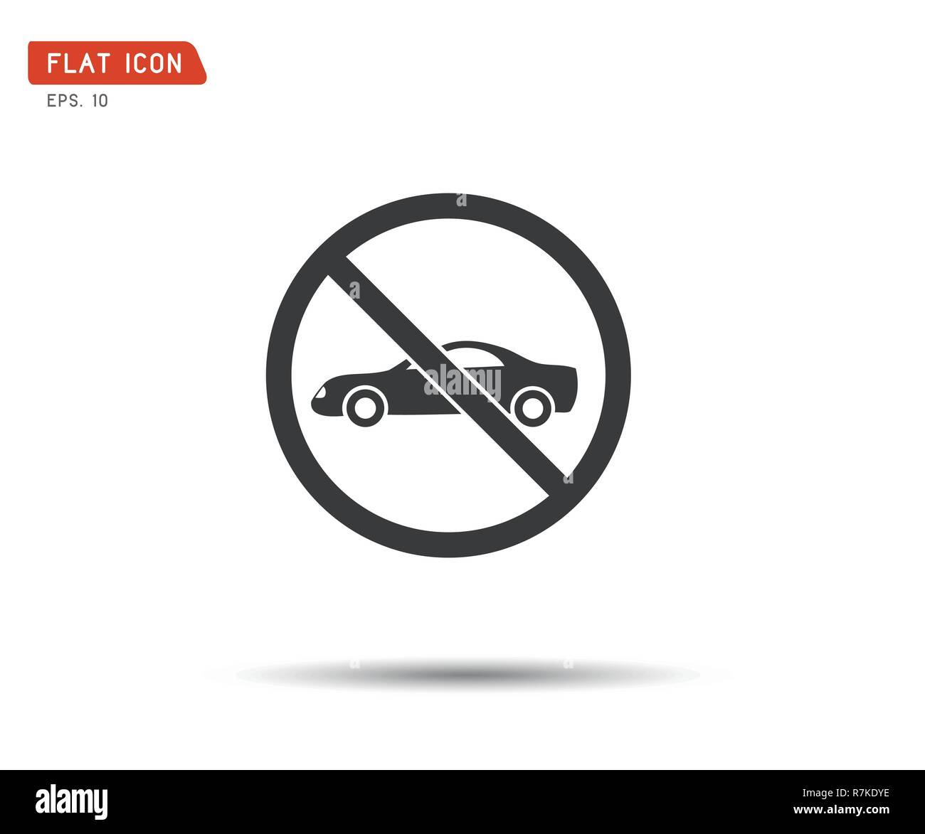 Circle Prohibited No car parking traffic sign, prohibit red vector ...