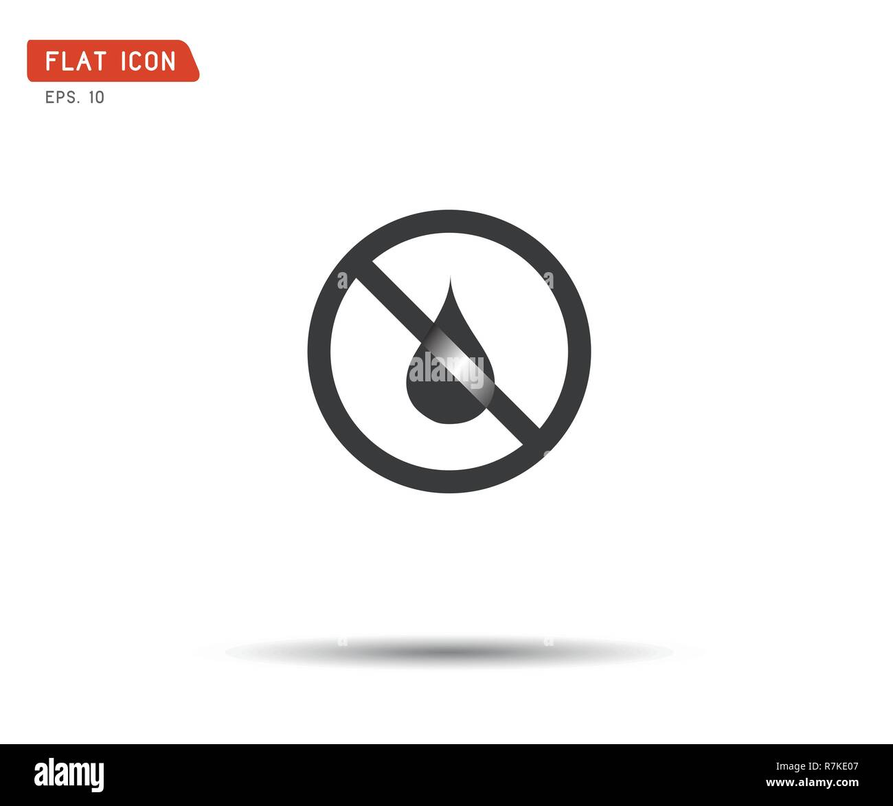 water drop forbidden, no wet logo vector illustration Stock Vector ...