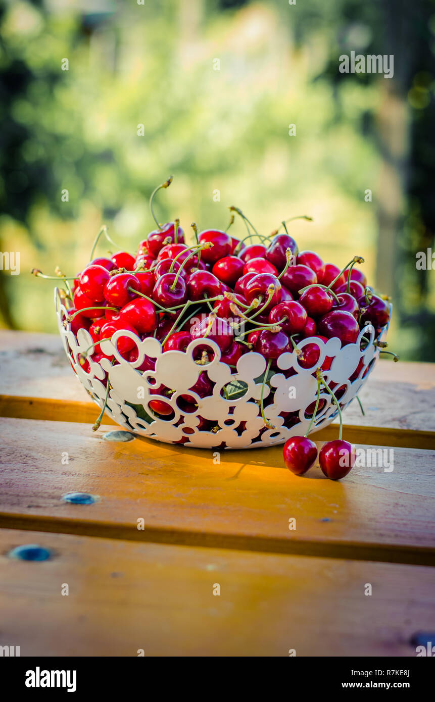 Healthy organic red cherry hi-res stock photography and images - Alamy