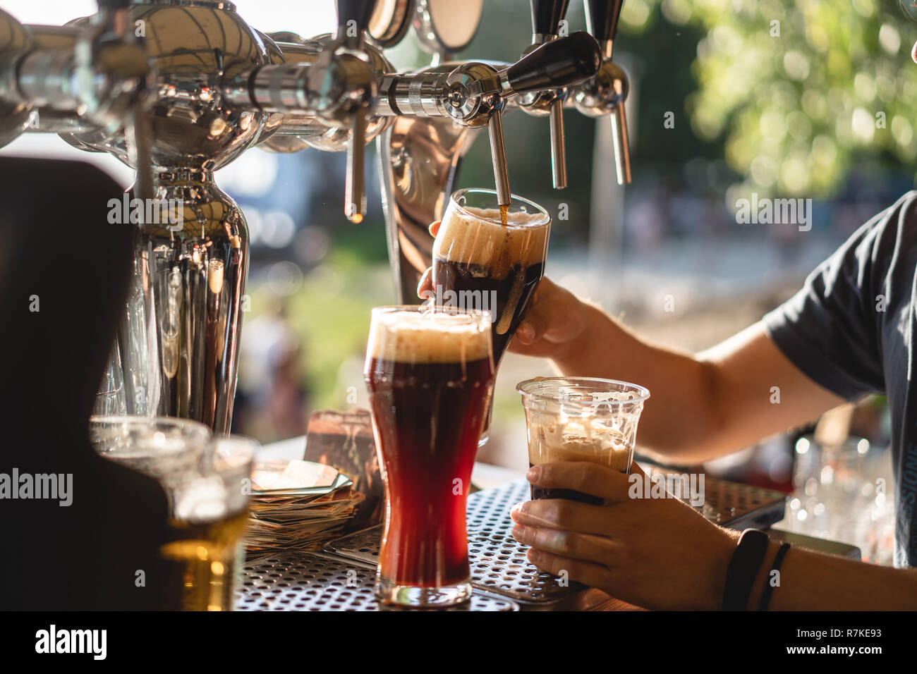 Pouring beer glass pours pint hi-res stock photography and images - Alamy