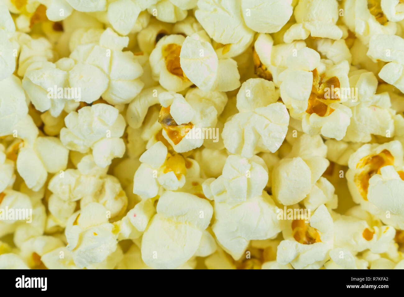 Popcorn salted white ready. On all photos Stock Photo - Alamy