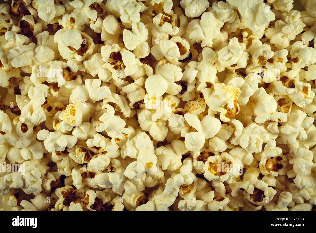 Popcorn salted white ready. On all photos Stock Photo - Alamy