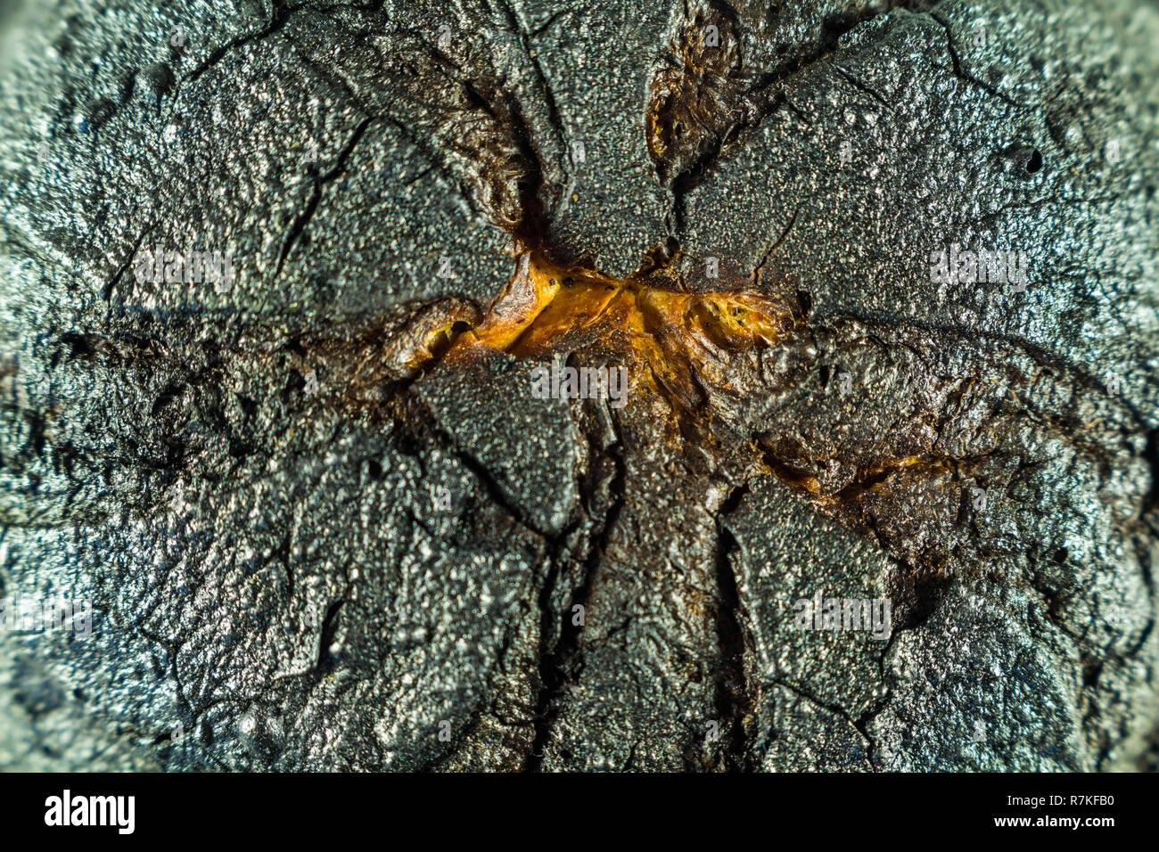 Bun burnt with a black crust. Coal close up Stock Photo - Alamy