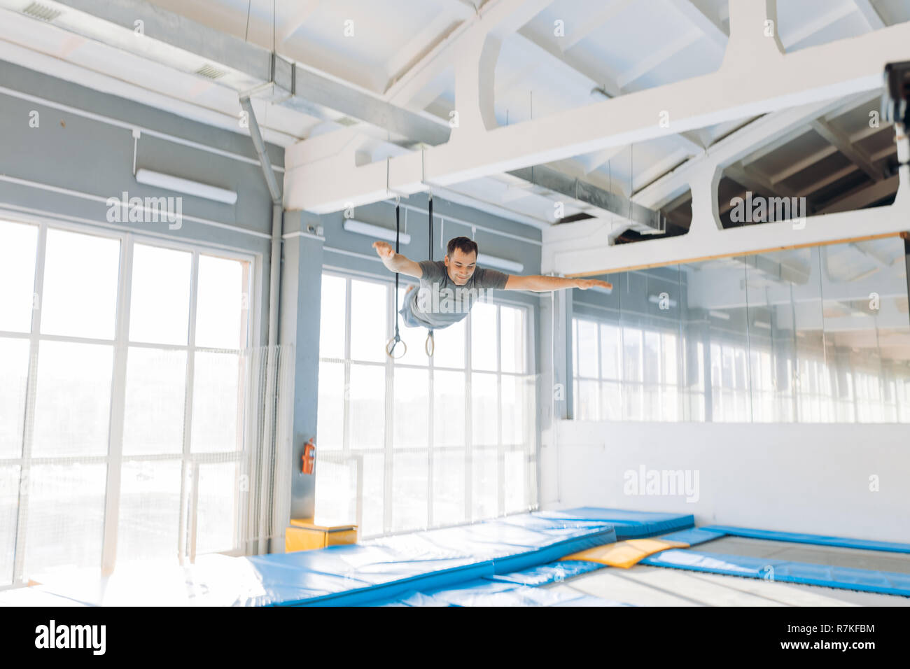 Trampoline above hi-res stock photography and images - Alamy