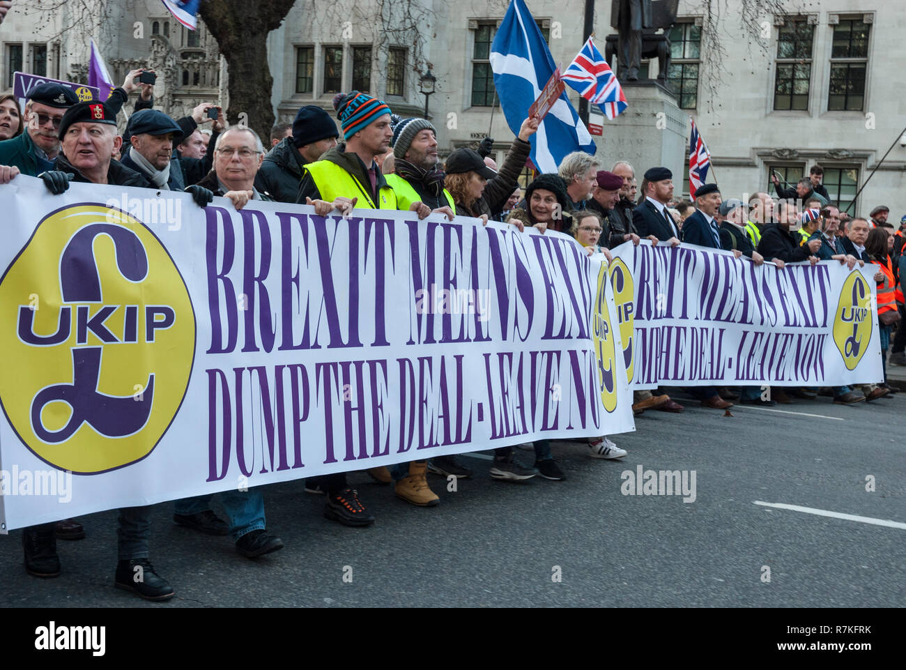Pro Brexit Rally, London UK, organised by UKIP with far right ...