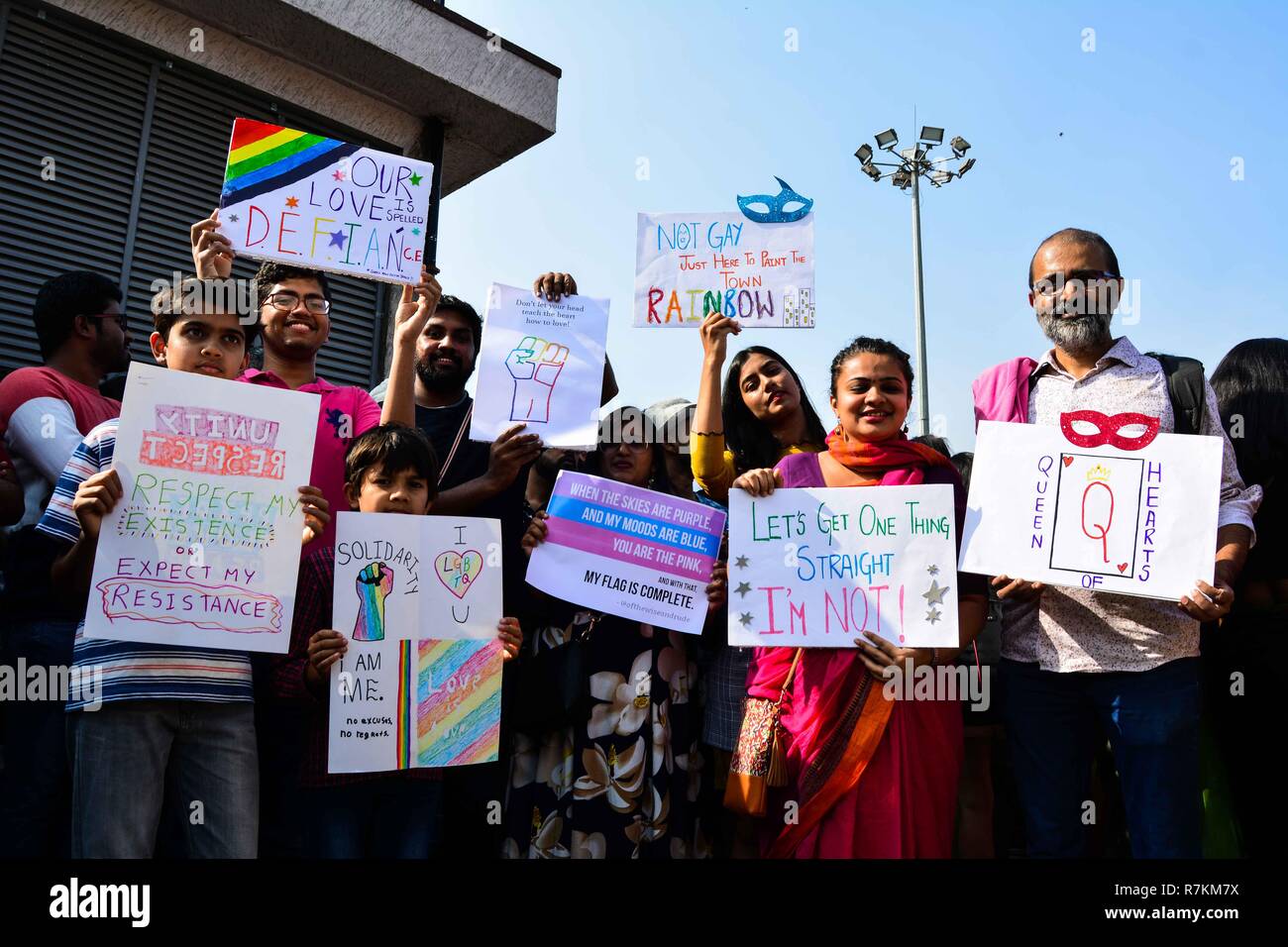 Bengaluru, Karnataka, India. 9th Dec, 2018. Protesters are seen holding ...