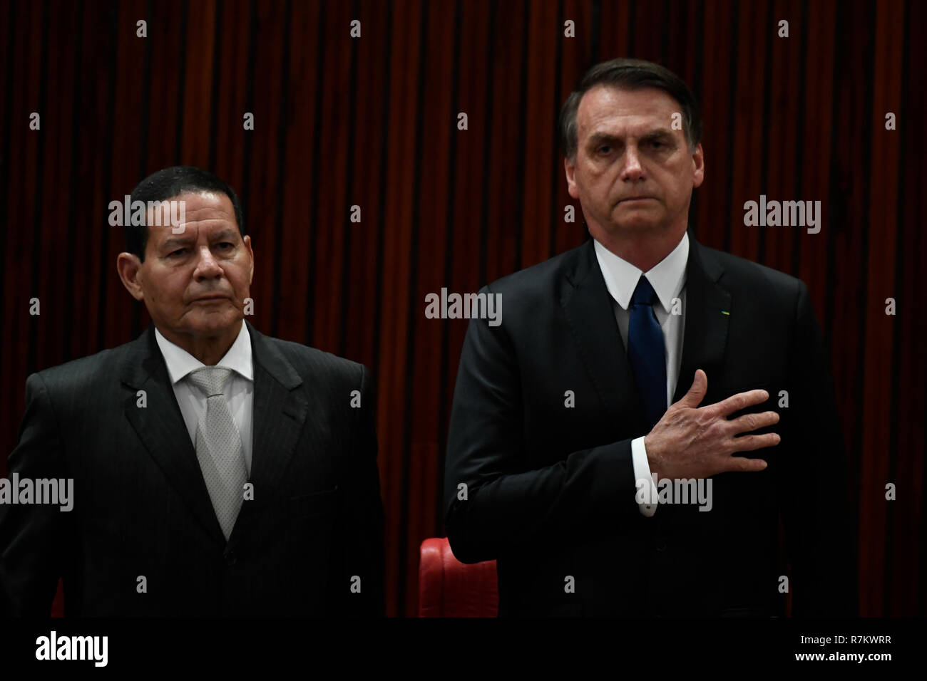 Brasilia, Brazil. 10th December 2018. Bolsonaro receives a diploma at ...