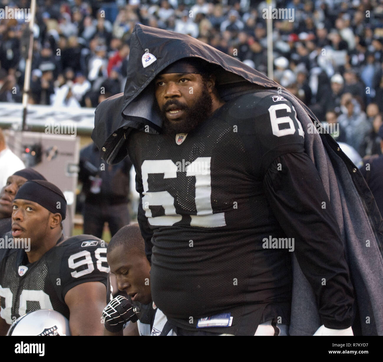 Oakland, California, USA. 30th Dec, 2007. Oakland Raiders defensive ...