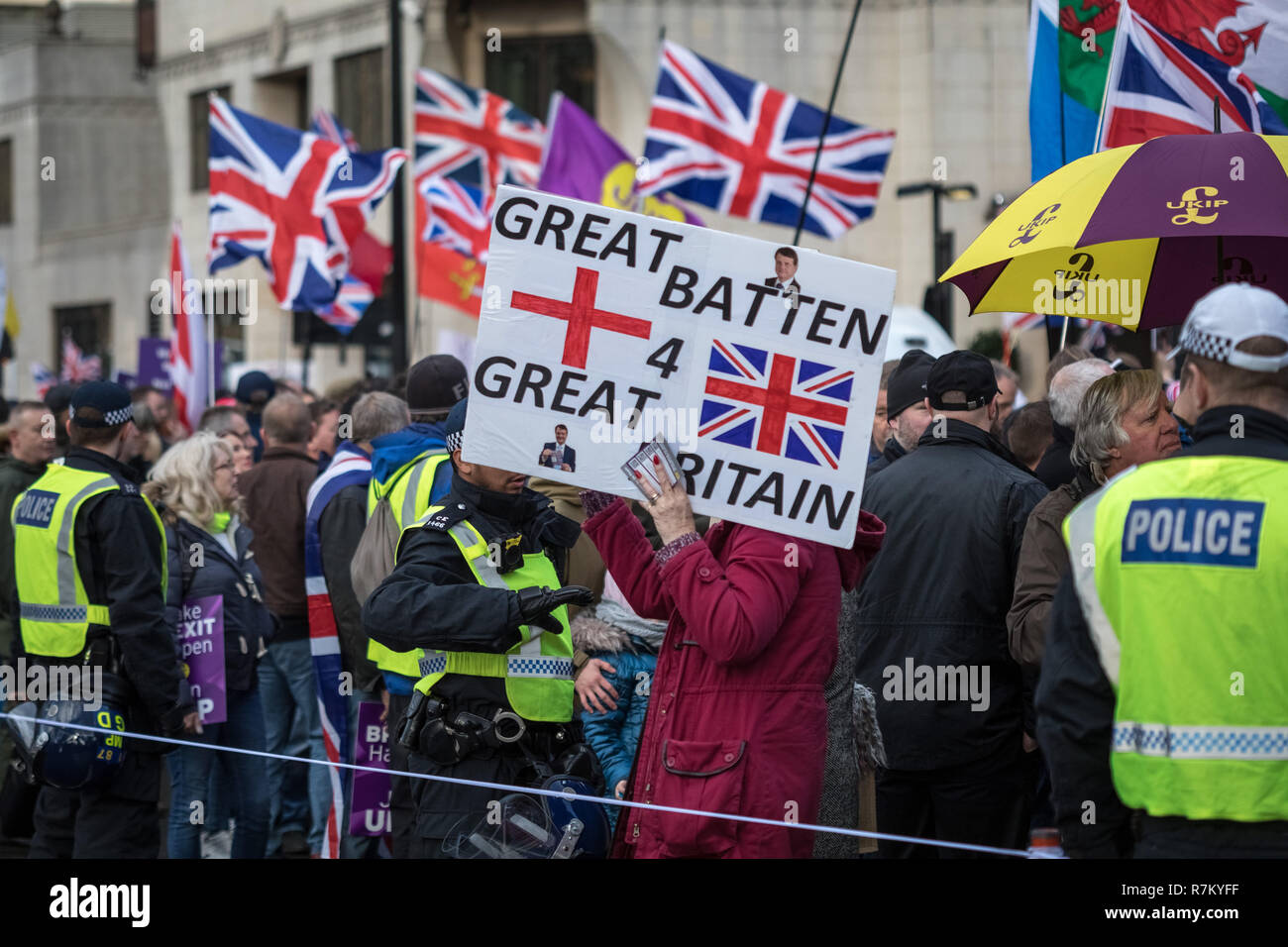 London, UK. 9th December, 2018. Brexit Betrayal Protest March ...