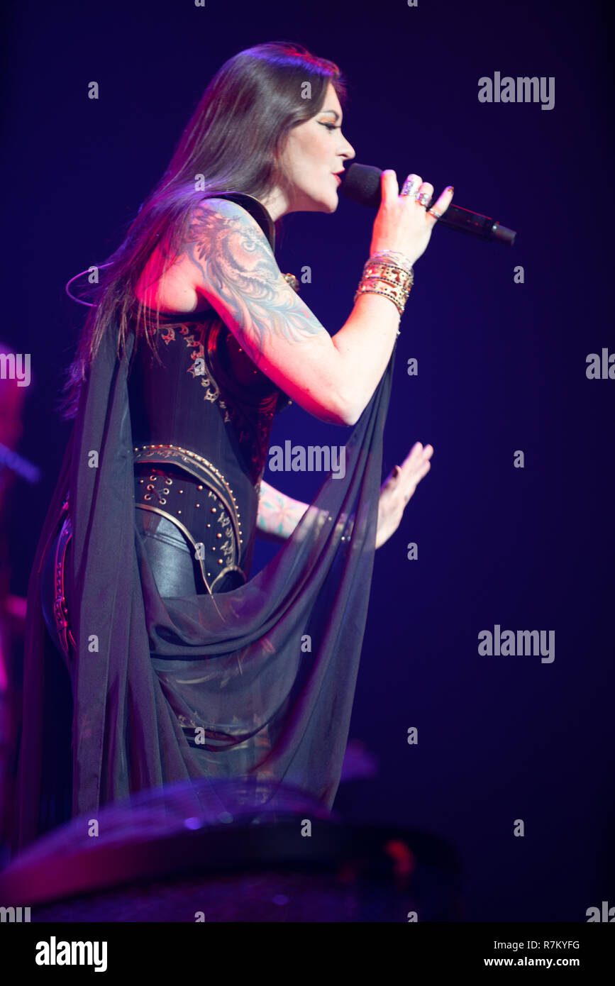 Birmingham, United Kingdom, 10 December 2018. Lead Singer FLOOR JANSEN ...