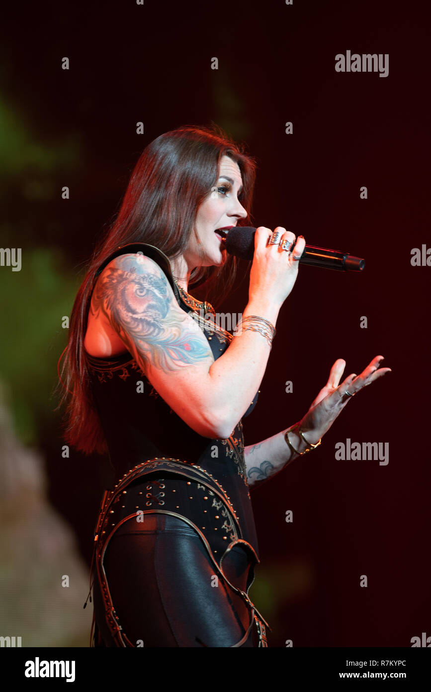 Birmingham, United Kingdom, 10 December 2018. Lead Singer FLOOR JANSEN ...