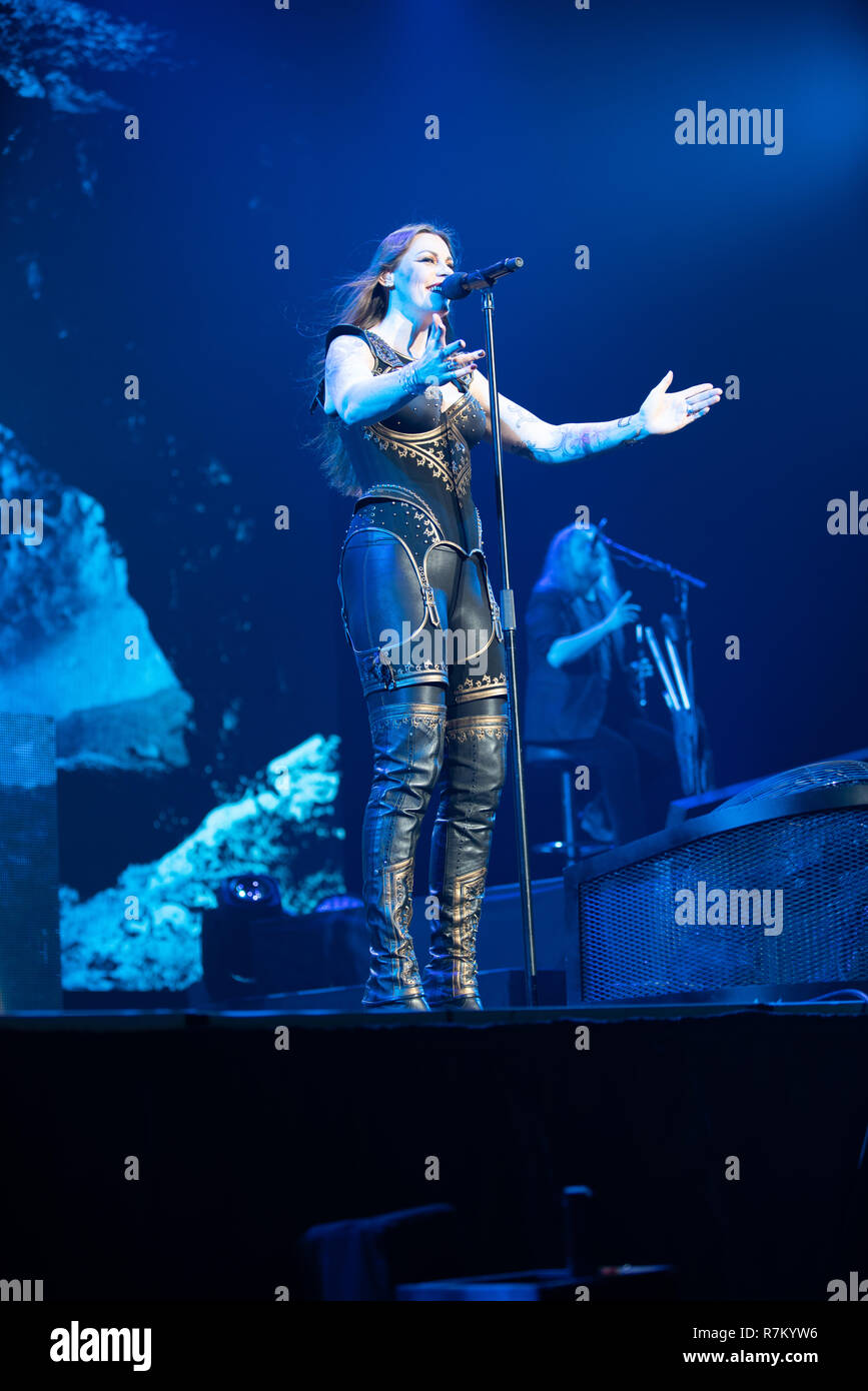 Birmingham, United Kingdom, 10 December 2018. Lead Singer FLOOR JANSEN ...