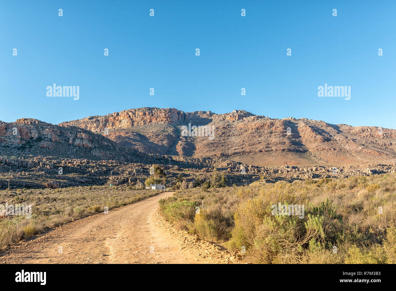 CEDERBERG, SOUTH AFRICA, AUGUST 23, 2018: The road to Sanddrif Holiday ...
