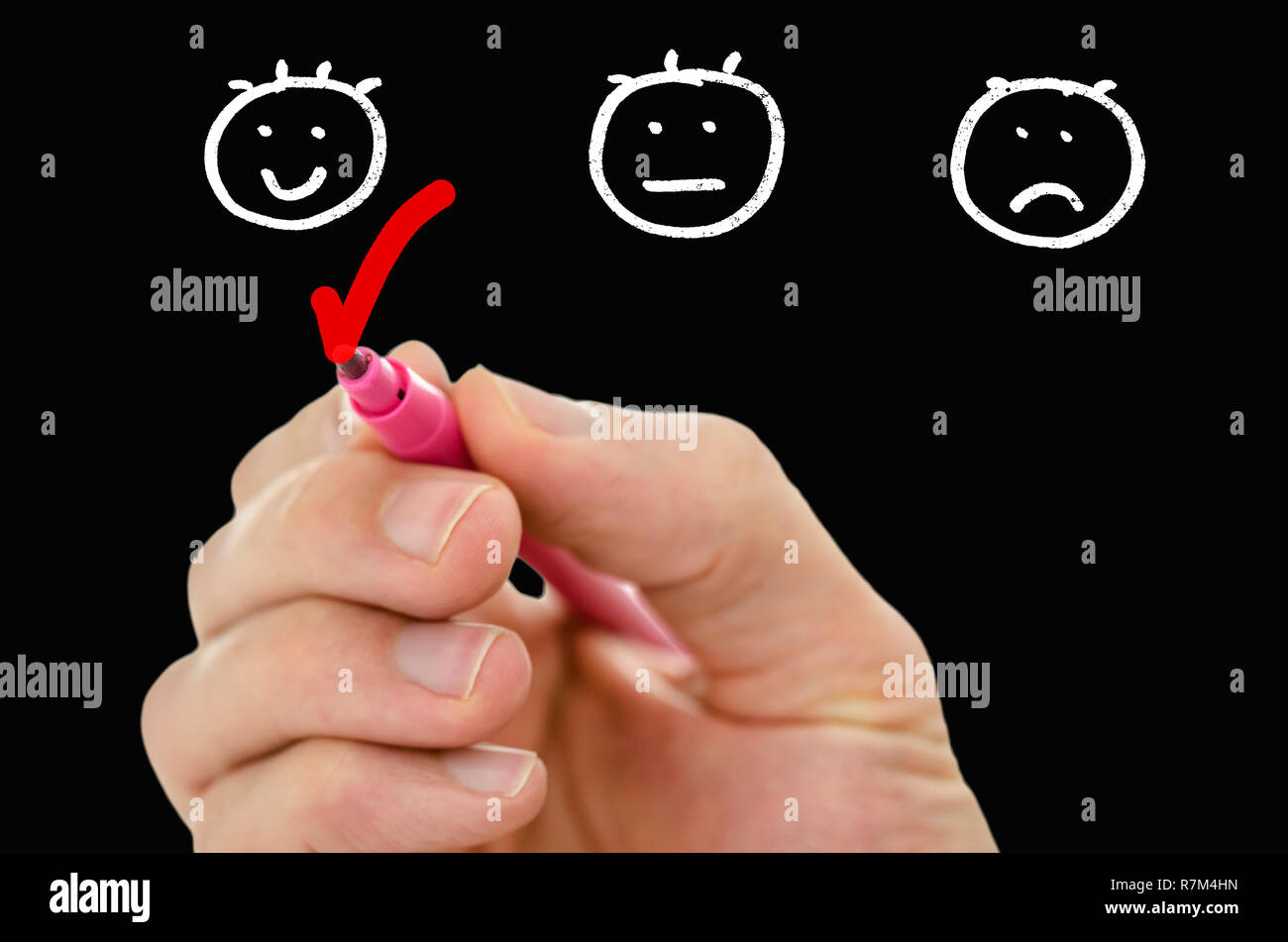 Choosing excellent on customer service satisfaction survey. Isolated ...