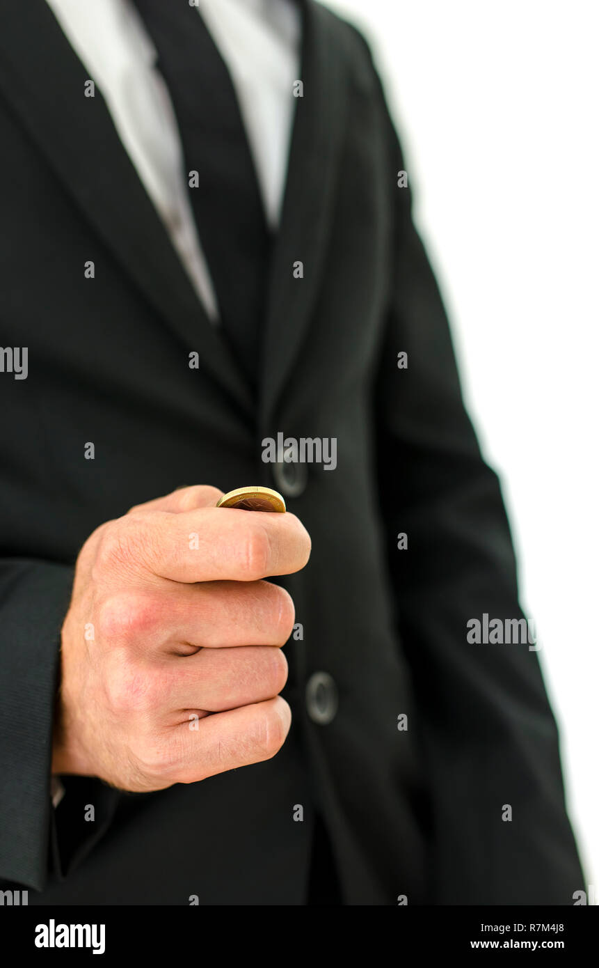Man flipping coin hi-res stock photography and images - Alamy
