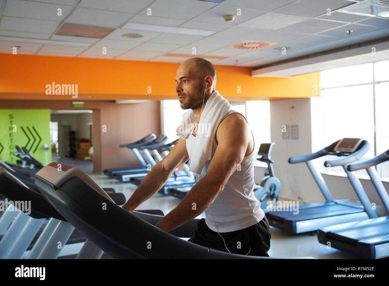 Fat Man On Treadmill High Resolution Stock Photography and Images - Alamy