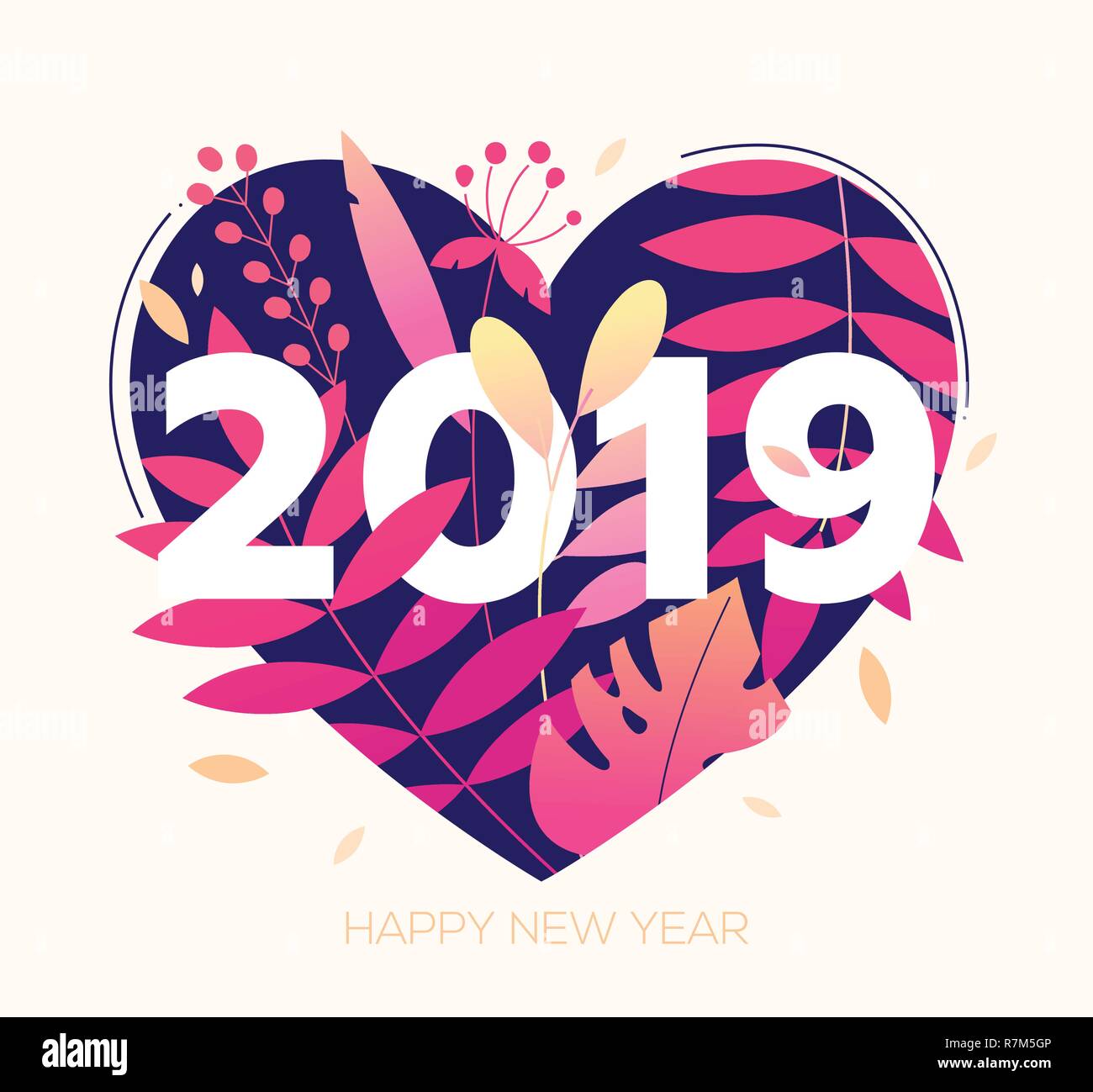 Happy New Year - modern flat design style illustration Stock Vector ...
