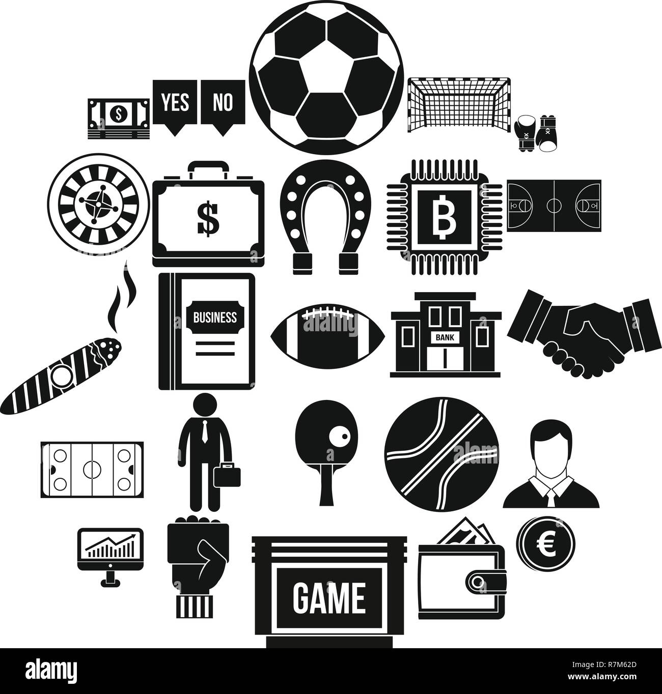 Totalizer icons set, simple style Stock Vector Image & Art - Alamy