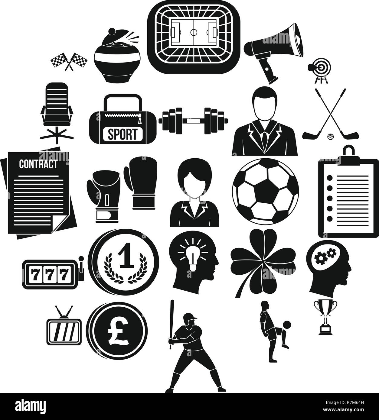 Fictitious match icons set, simple style Stock Vector Image & Art - Alamy