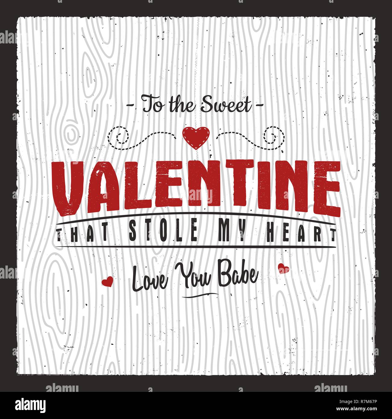 Happy valentines day card. Love graphics banner and background with ...