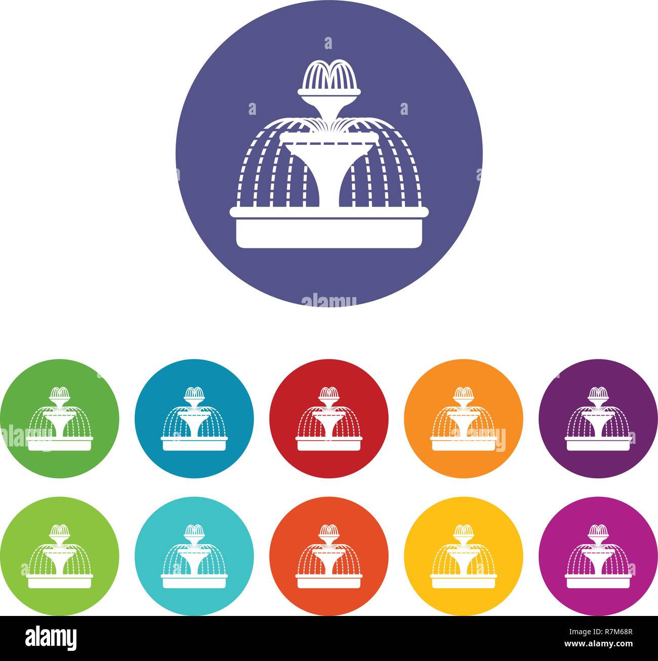 Fountain icons set vector color Stock Vector Image & Art - Alamy