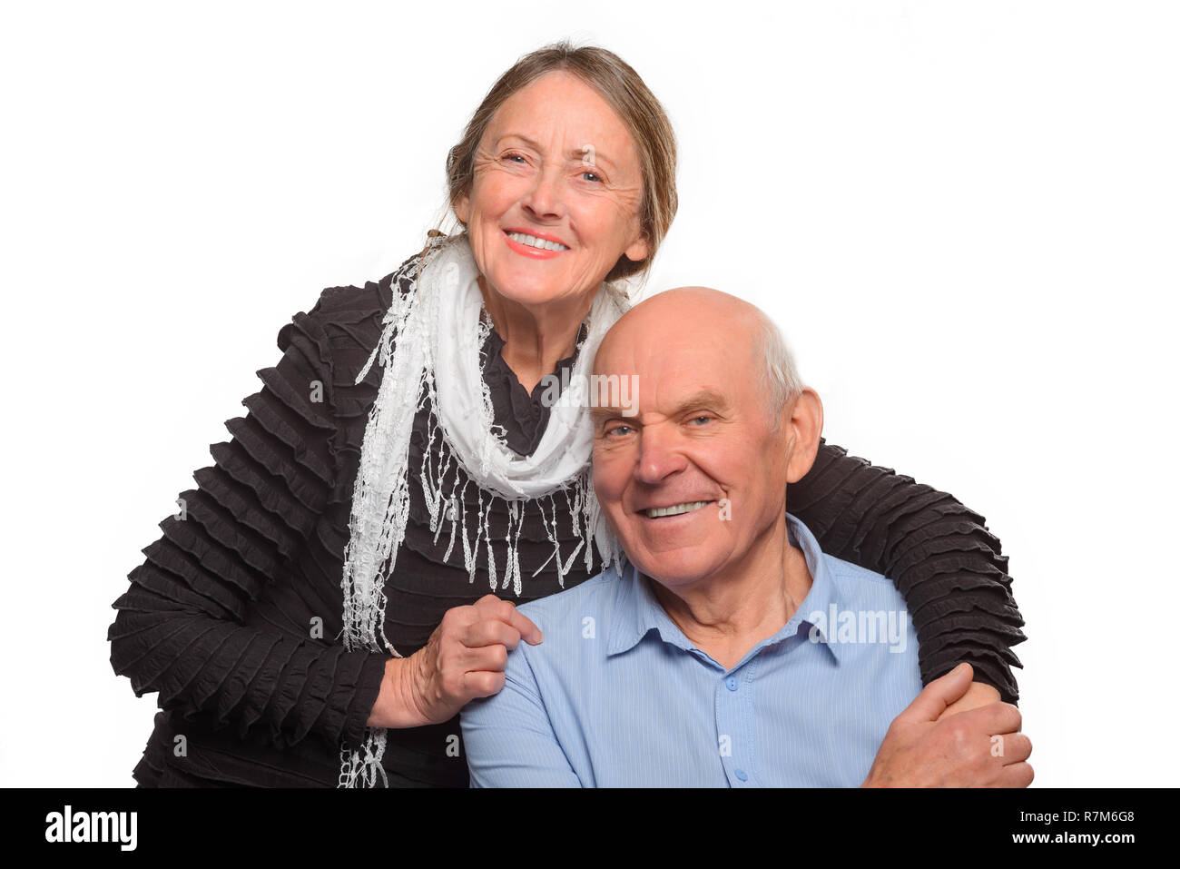 Lovesome photo of elder couple Stock Photo - Alamy